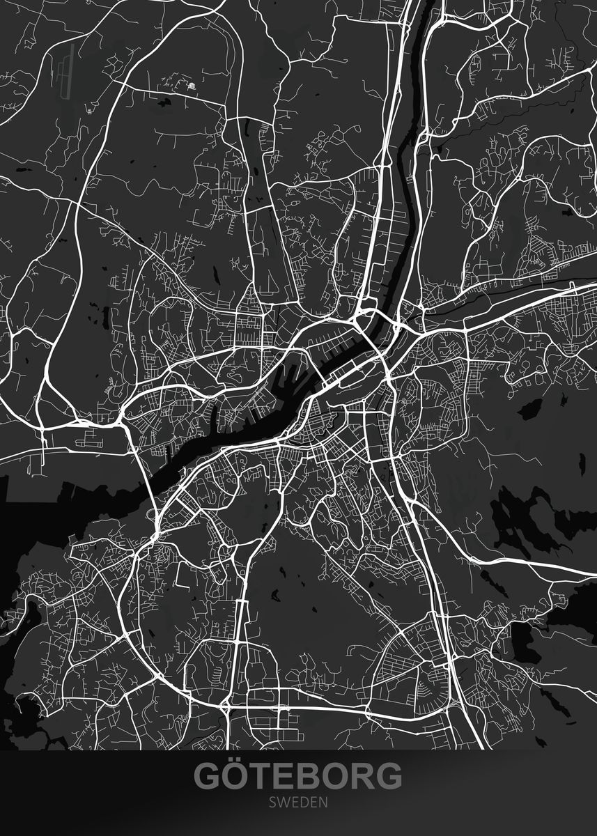 'Goteborg Sweden' Poster by Zake Yonkou | Displate