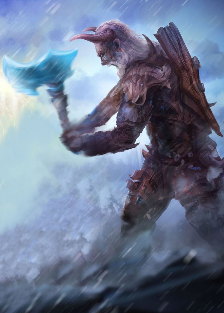 'Thrymr' Poster, picture, metal print, paint by Sunrise Game Studio ...