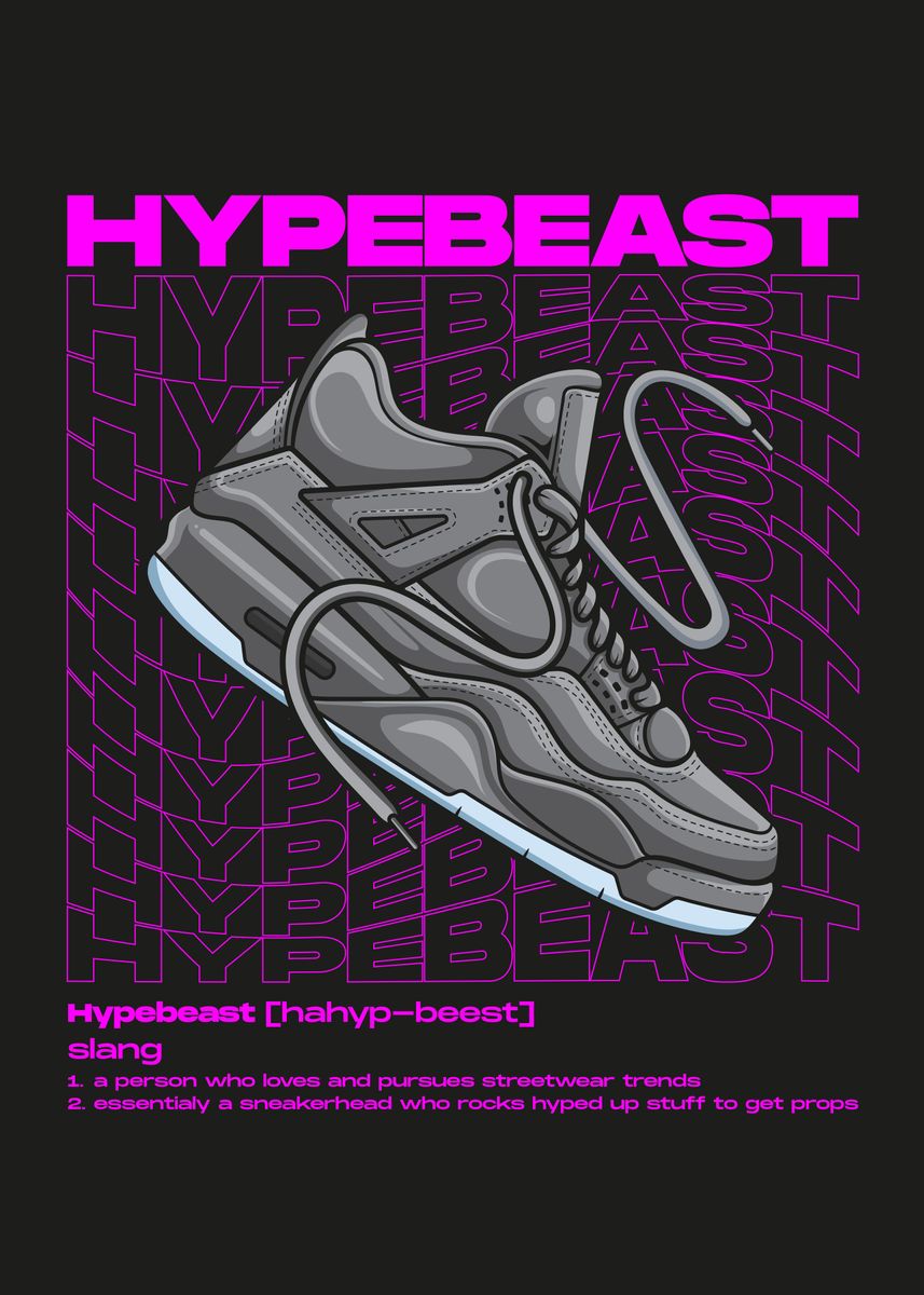 'Pinkwave Hypebeast' Poster, picture, metal print, paint by Adam ...