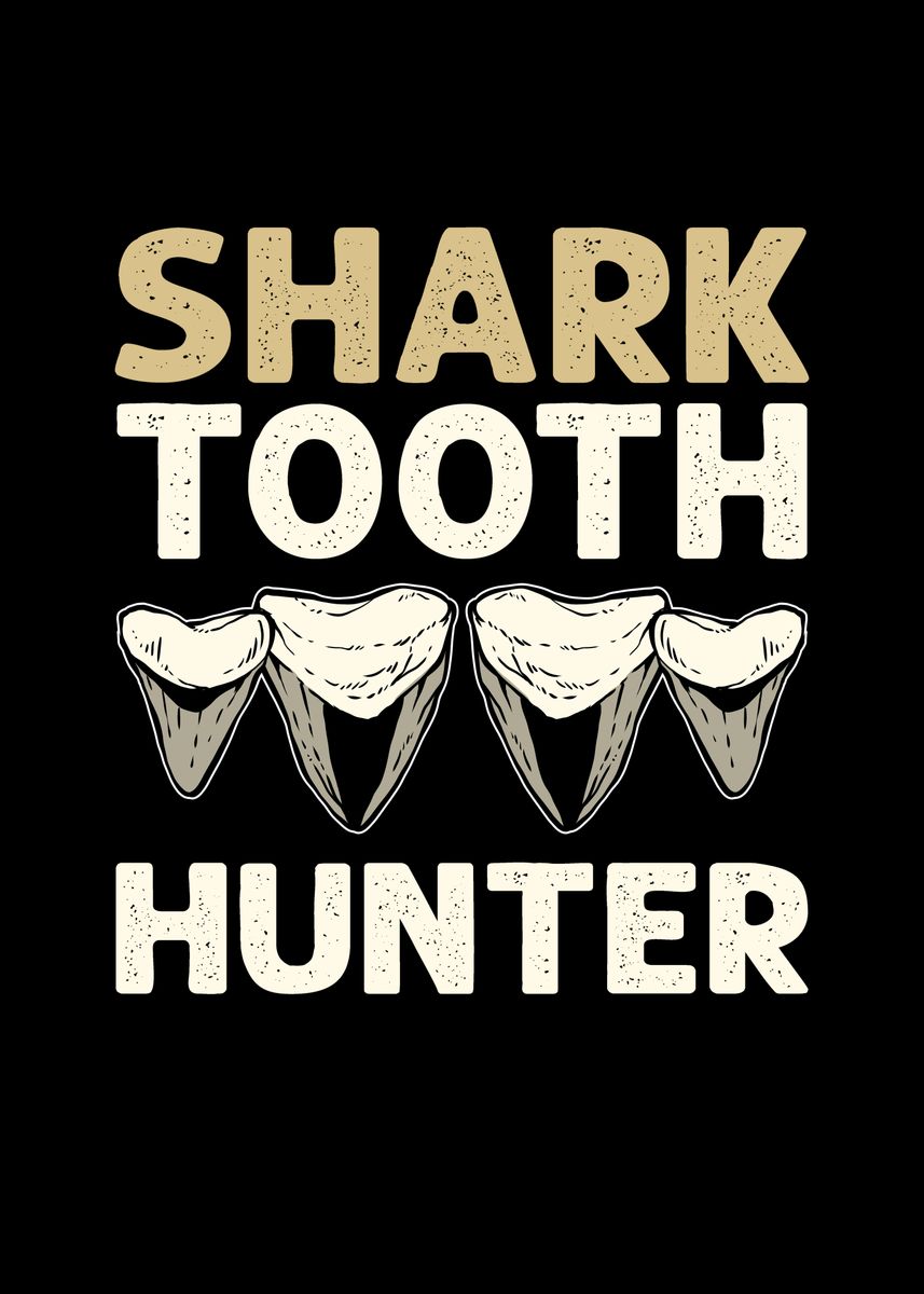 'Shark Tooth Hunter' Poster, picture, metal print, paint by Fabian El ...