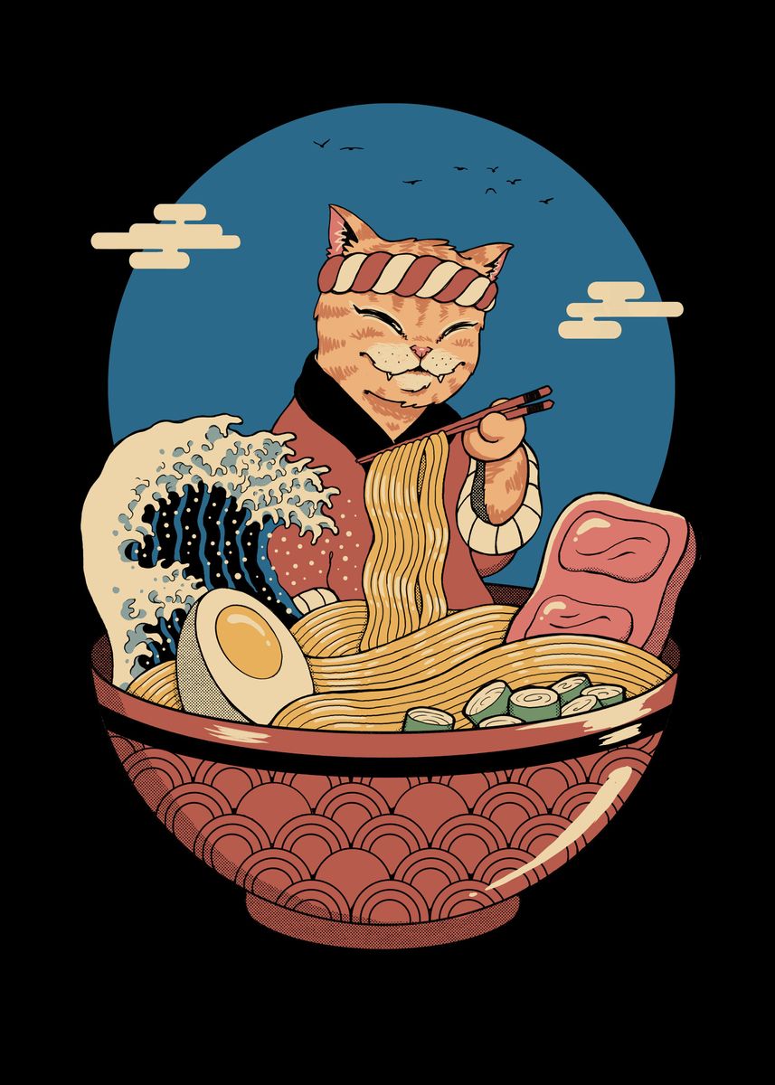 'Catana Ramen Wave' Poster, picture, metal print, paint by vp trinidad ...