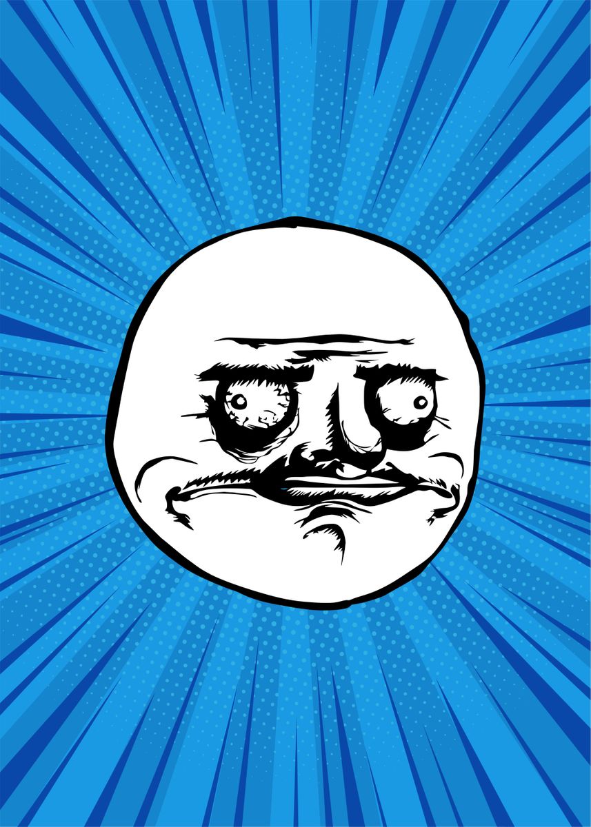 'funny face meme' Poster, picture, metal print, paint by limited ...