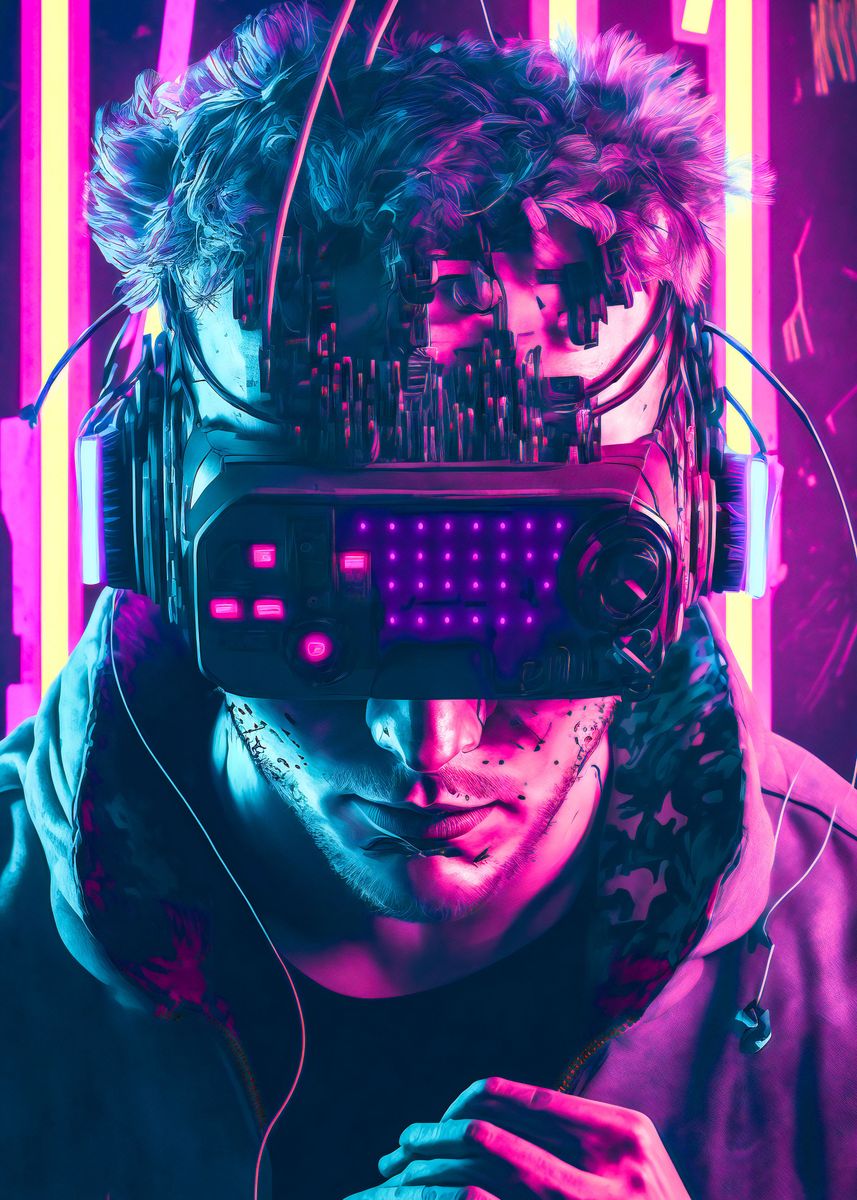 'vr gamer' Poster by Xi Designs | Displate