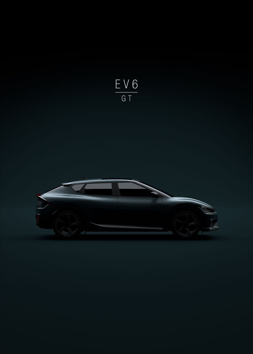'2022 EV6 GT ' Poster, picture, metal print, paint by 21 MXM | Displate