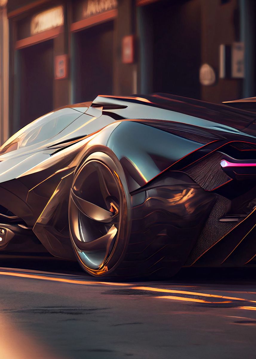 'Super Car' Poster, picture, metal print, paint by Panther Blades ...