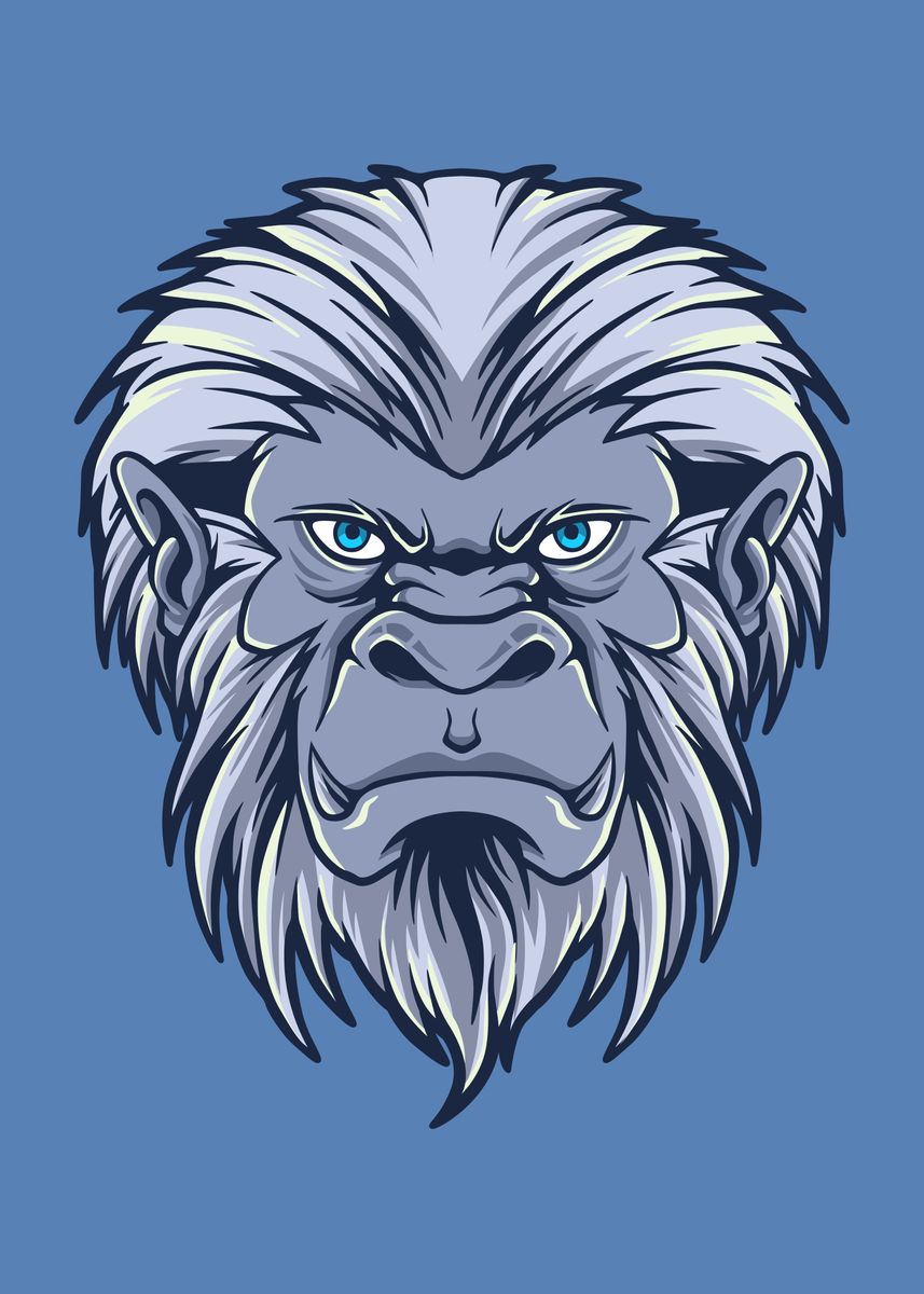 'Yeti head artwork' Poster, picture, metal print, paint by Cao Thi Hieu ...