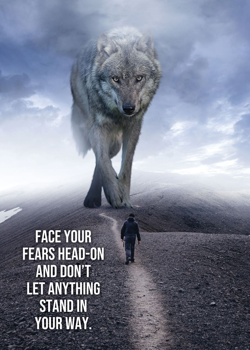 'Face Your Fears Head On' Poster, picture, metal print, paint by CHAN ...