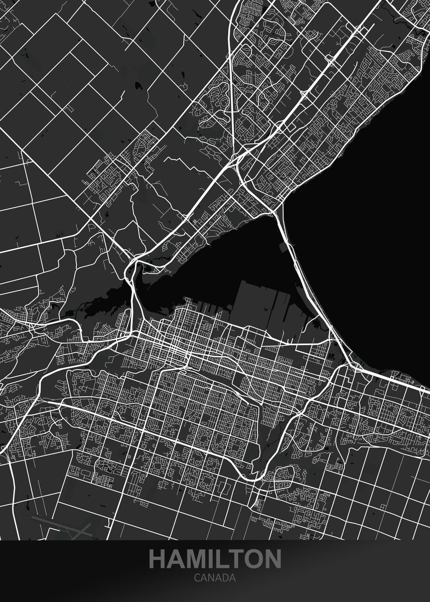 'Hamilton Canada' Poster, picture, metal print, paint by Zake Yonkou ...