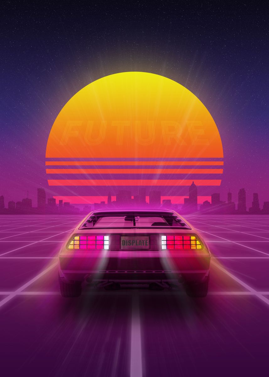 'Future Synth' Poster, picture, metal print, paint by Armstrong | Displate