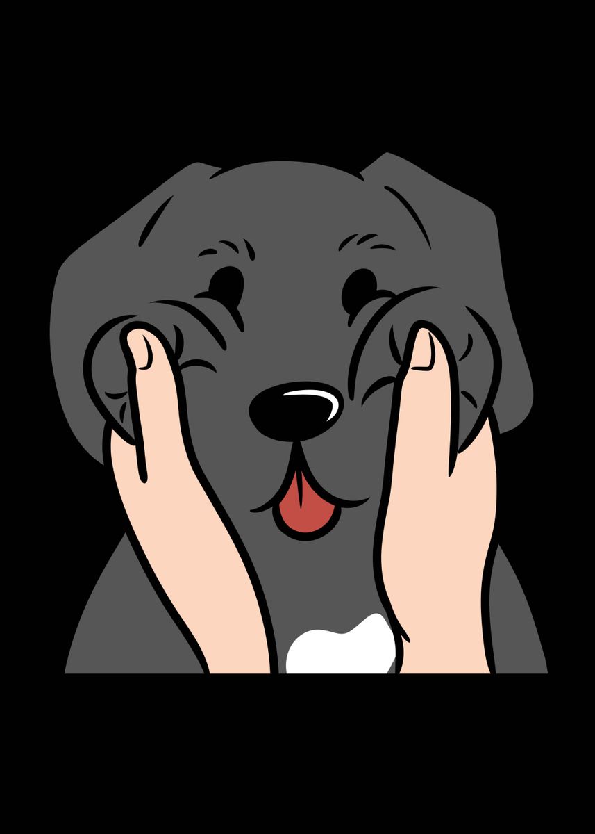 'Great Dane Chubby Cheeks ' Poster, picture, metal print, paint by ...
