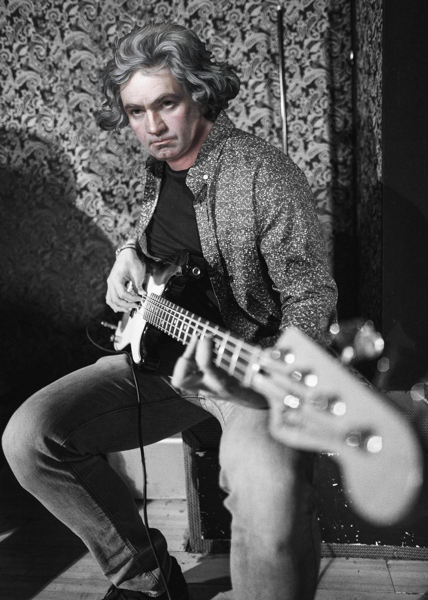 'Beethoven rocks' Poster, picture, metal print, paint by ...