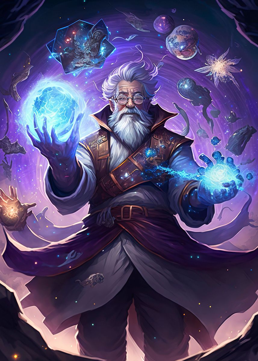 'Time Mage' Poster, picture, metal print, paint by Stephen Schreck ...