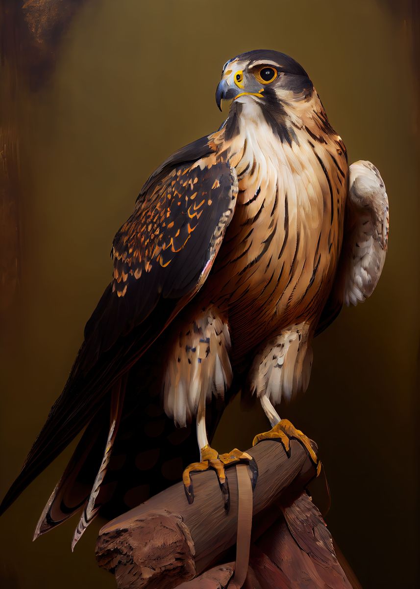 'Laggar falcon Oil paint' Poster by Alexandru Stepanenco | Displate