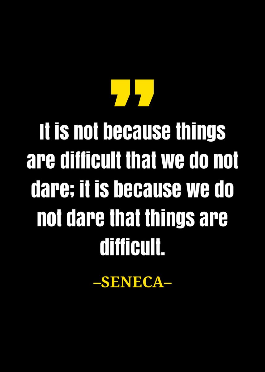 'seneca quote' Poster, picture, metal print, paint by Gembull Art ...