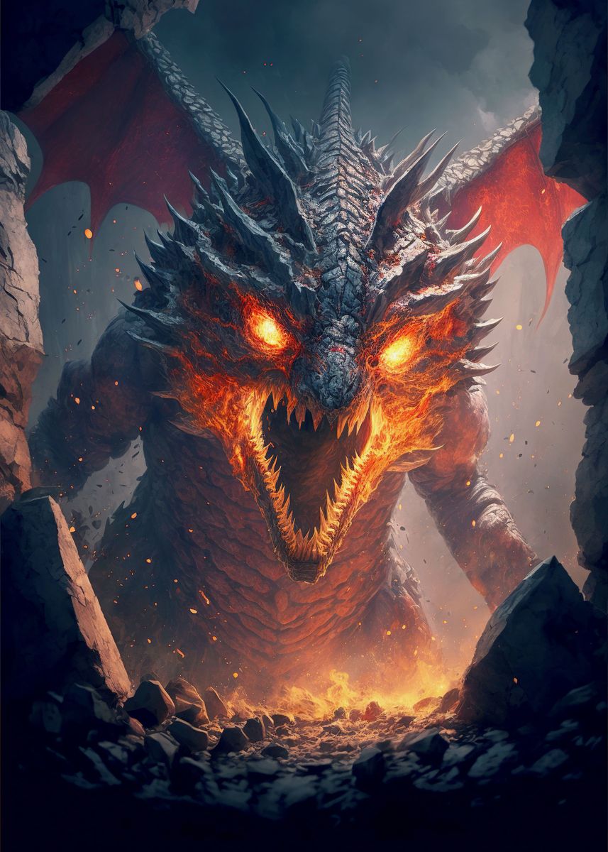 'Fury Dragon I' Poster, picture, metal print, paint by Arturo Vivo ...