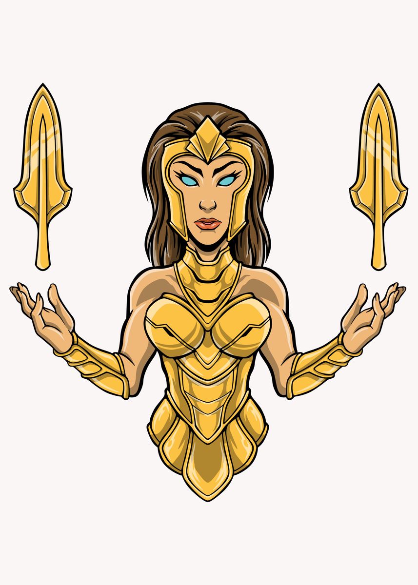 'Goddess athena halfbody' Poster, picture, metal print, paint by Cao ...