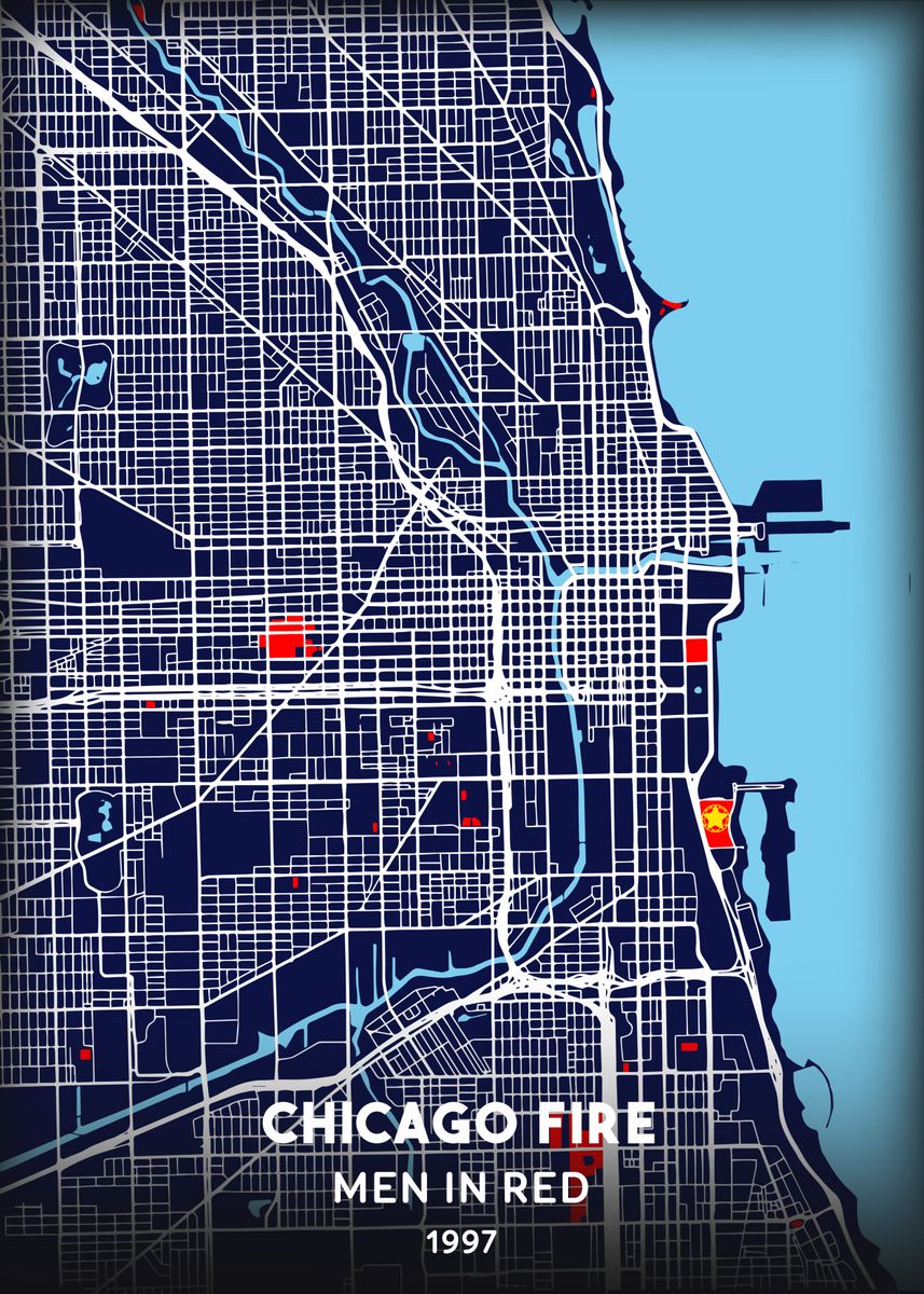 'Chicago Fire Soldier Field' Poster, picture, metal print, paint by ...