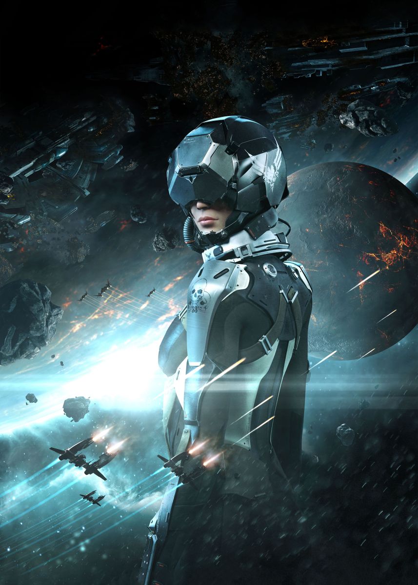 'EVE Valkyrie' Poster, picture, metal print, paint by BludgaR | Displate