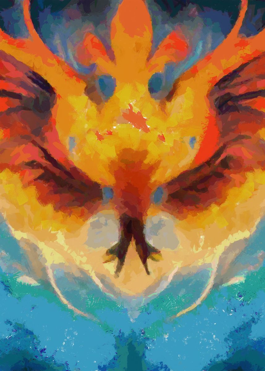 'Abstract phoenix' Poster, picture, metal print, paint by Evgenuy ...