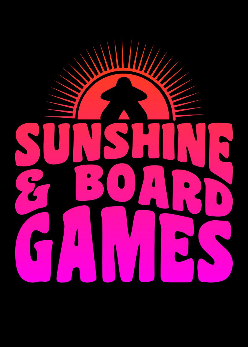 'sunshine and board games' Poster, picture, metal print, paint by Andreas Schellenberg | Displate