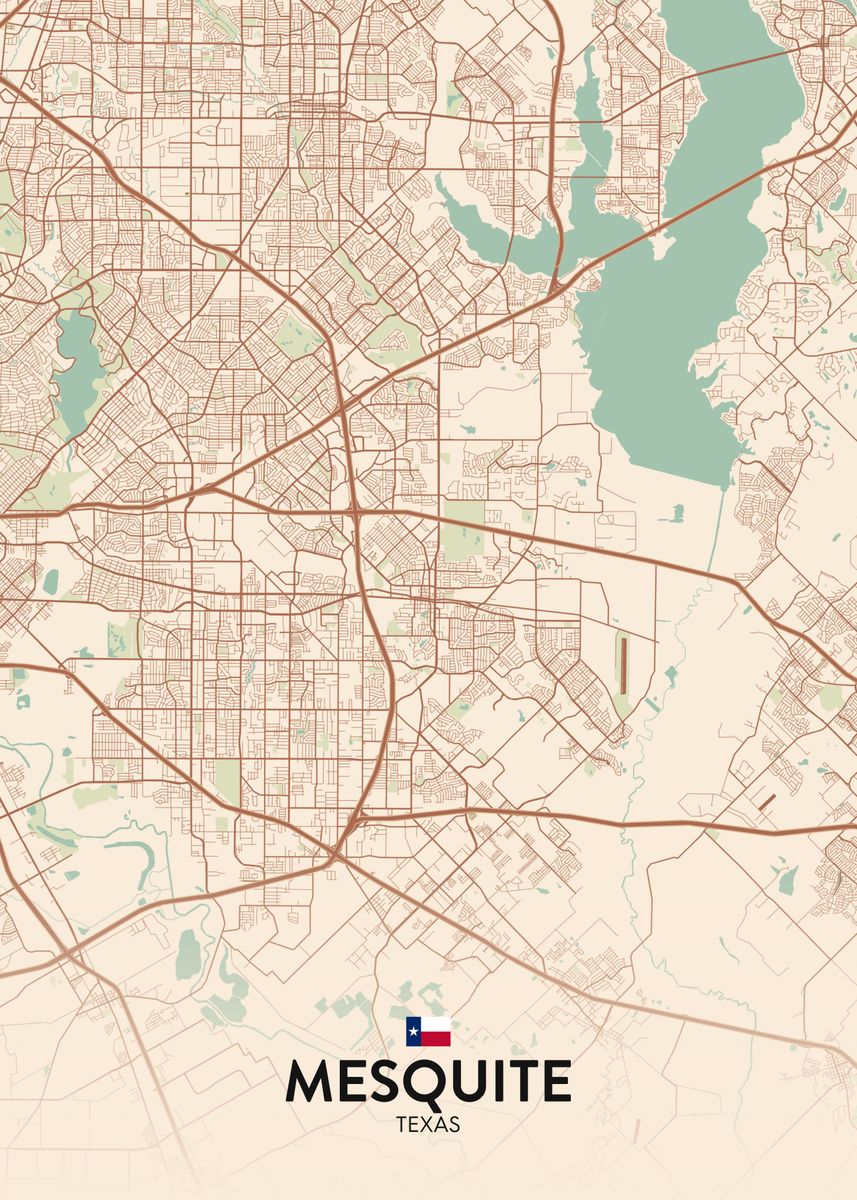 'Mesquite TX' Poster, picture, metal print, paint by IMR Designs | Displate