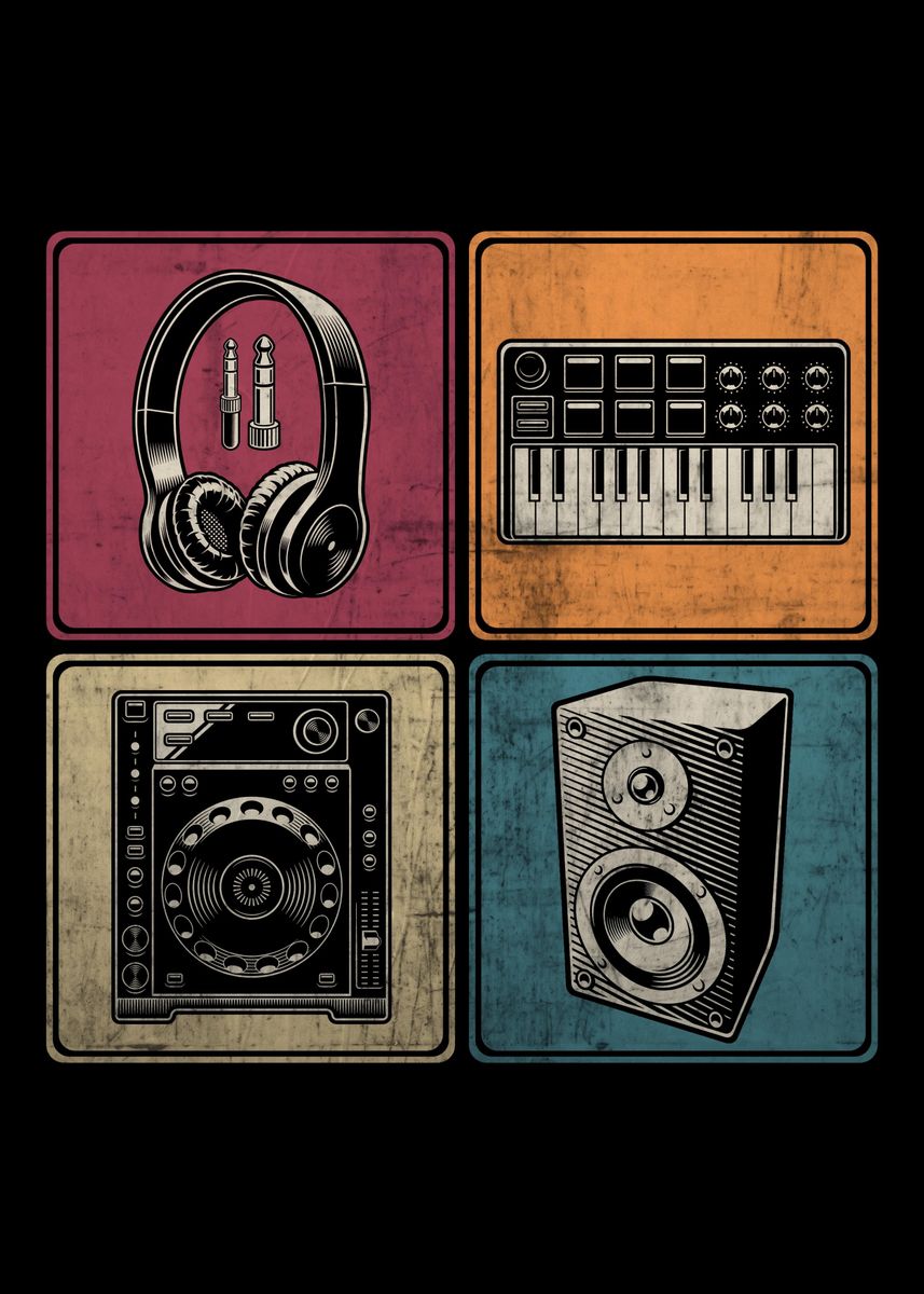 'Modular Synthesizer' Poster, picture, metal print, paint by ...