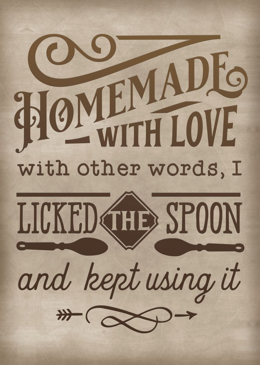 'Homemade with love 2' Poster, picture, metal print, paint by XandYart ...
