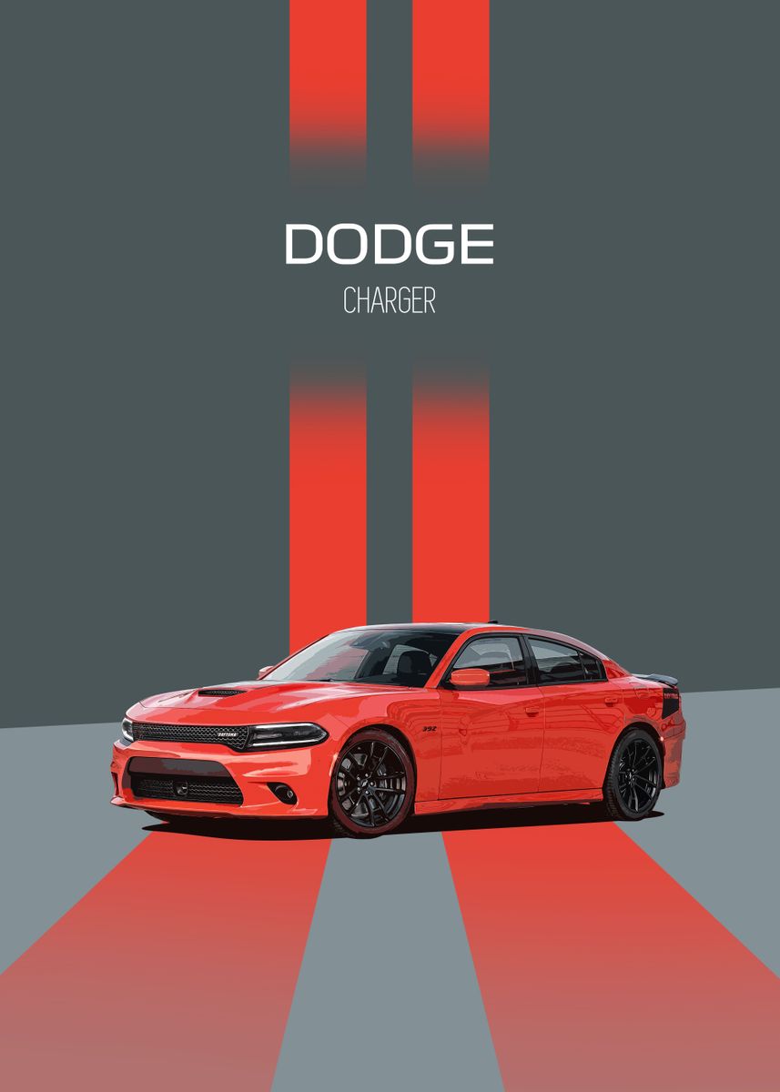 'Dodge Charger' Poster, picture, metal print, paint by Full Throttle ...