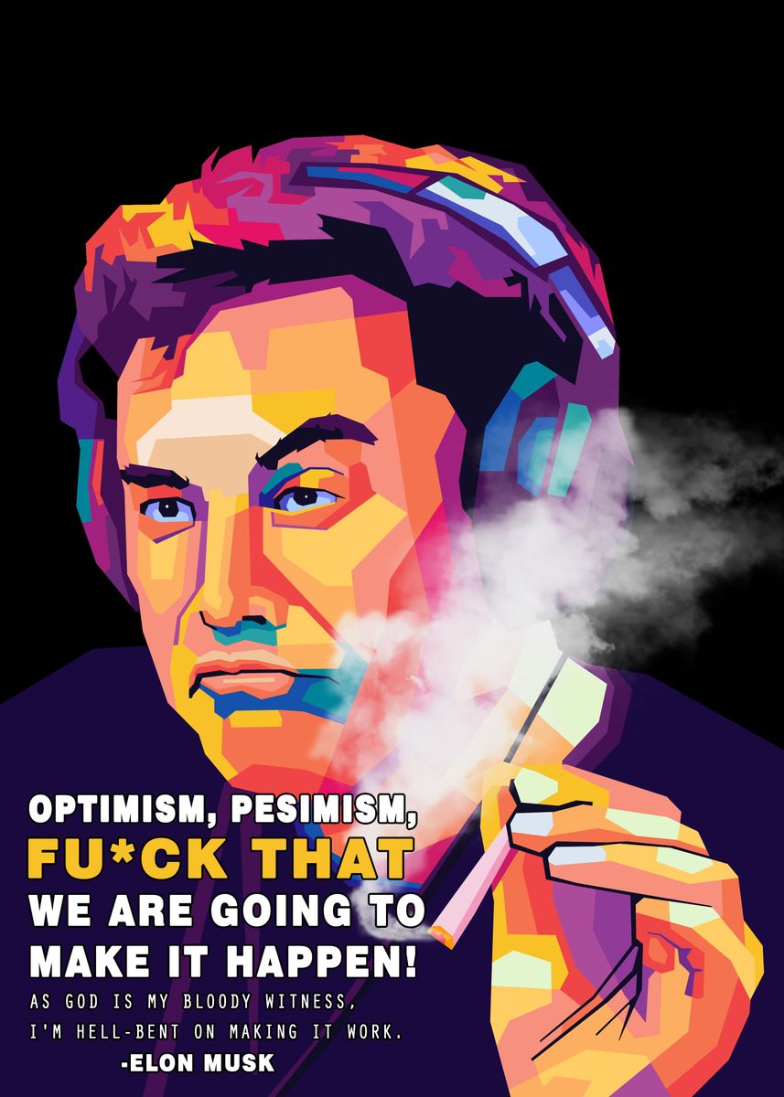 'Elon Musk Quotes' Poster, picture, metal print, paint by Azlan Xavier ...