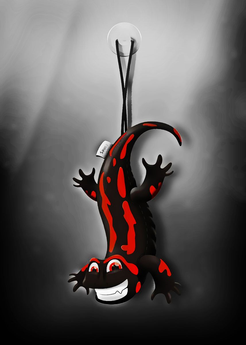 'SALAMANDER cartoon' Poster, picture, metal print, paint by PENGDUA XYZ ...