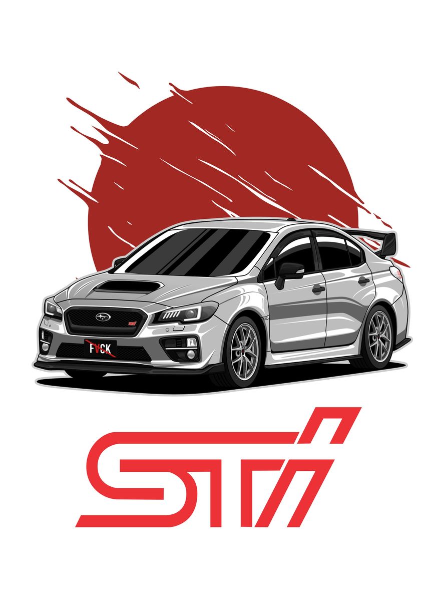'Subaru WRX STI Old 6' Poster, picture, metal print, paint by Heru ...