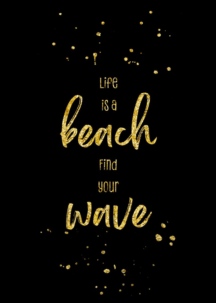 'Life is a beach' Poster by Melanie Viola | Displate