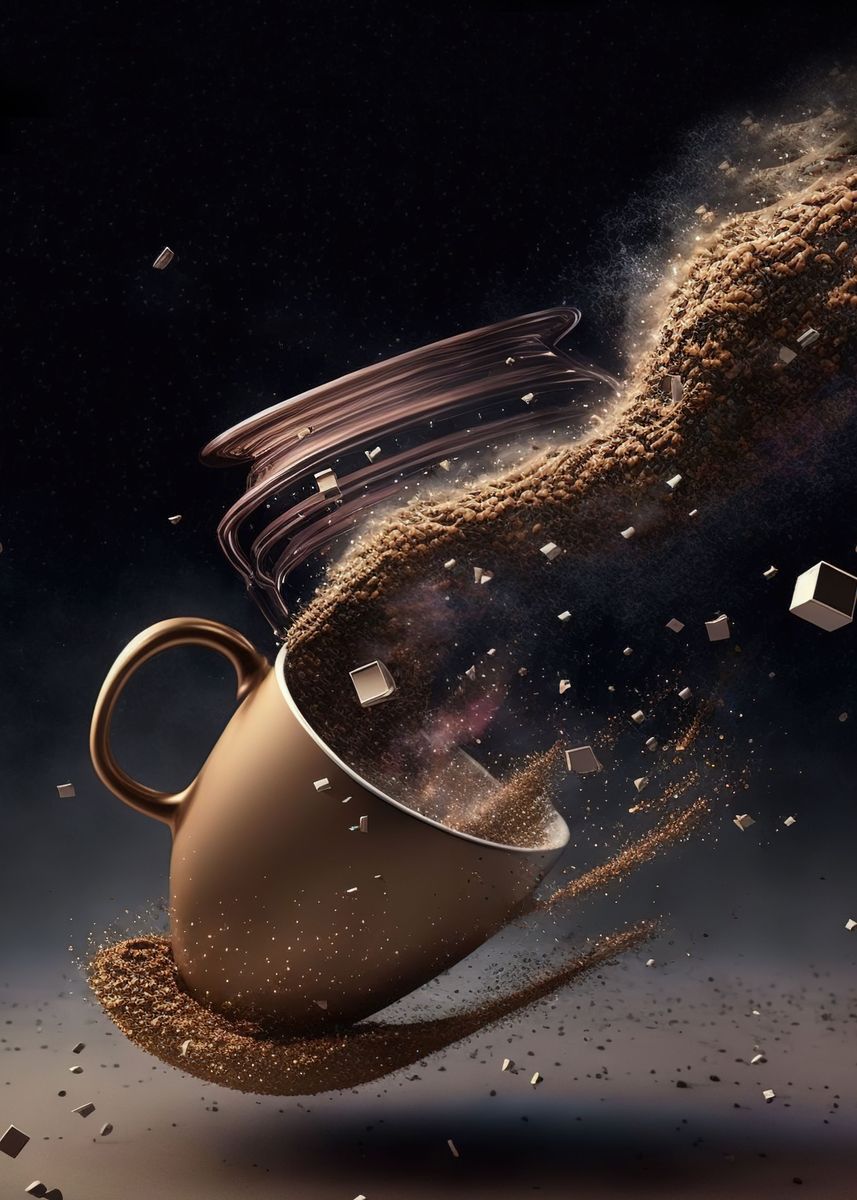 'Space Coffee' Poster by Stefan Merz | Displate