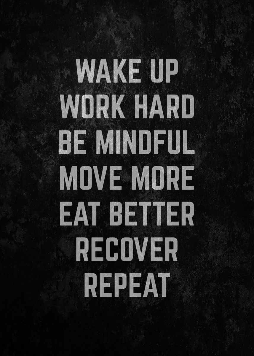 'Wake Up Work Hard' Poster, picture, metal print, paint by albran karan ...