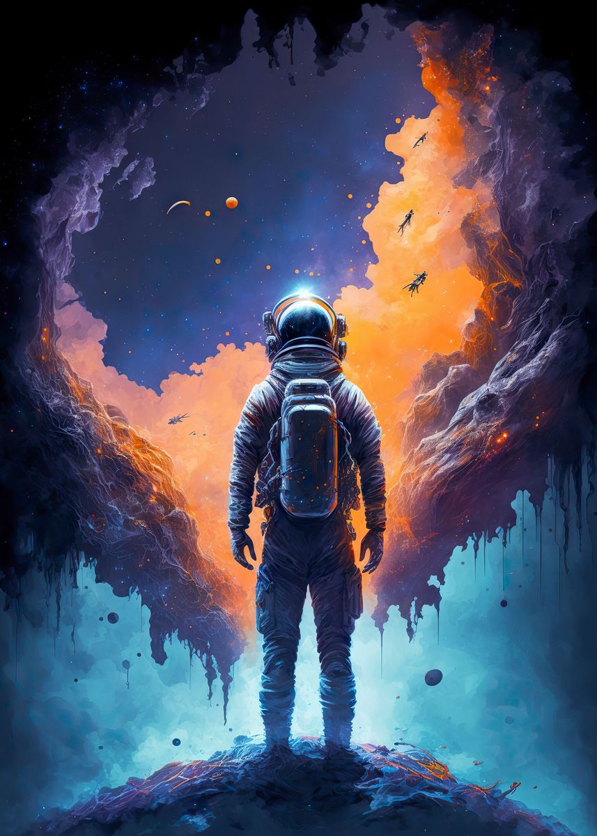 'On the edge of Space' Poster, picture, metal print, paint by Stephen ...