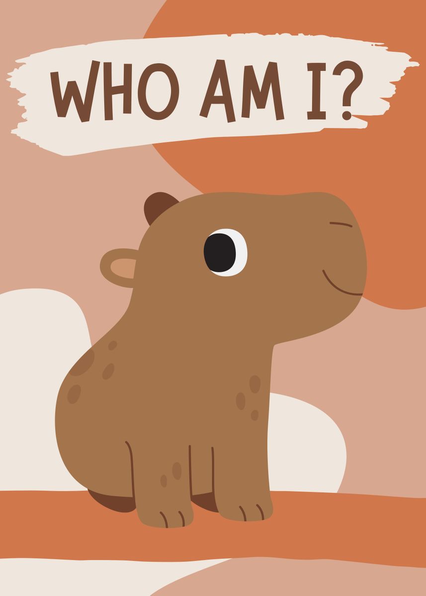 'Capybara ' Poster, picture, metal print, paint by Simon Clement | Displate