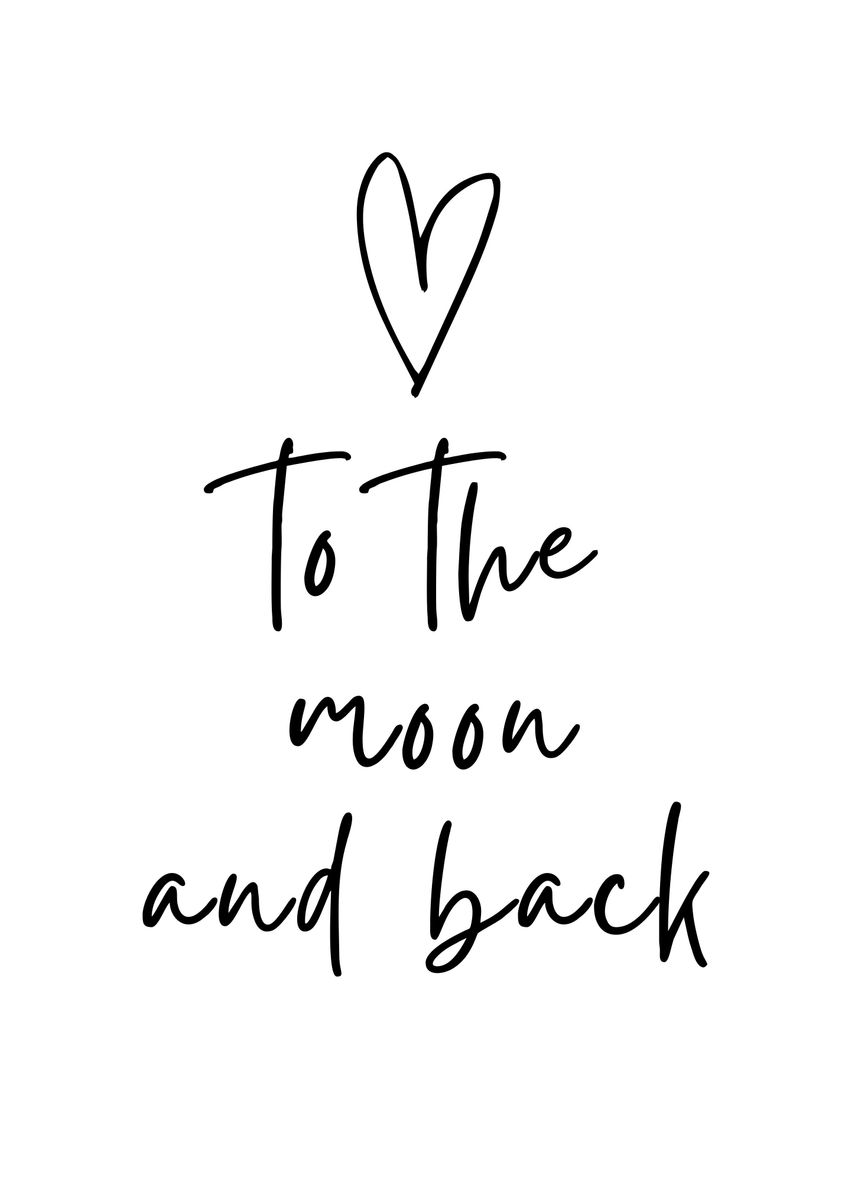 'To The Moon And Back' Poster, picture, metal print, paint by SoulArt ...
