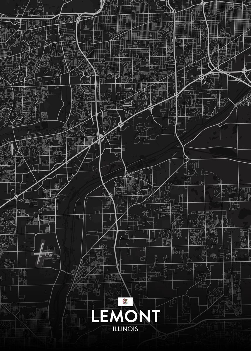 'Lemont IL' Poster, picture, metal print, paint by IMR Designs | Displate