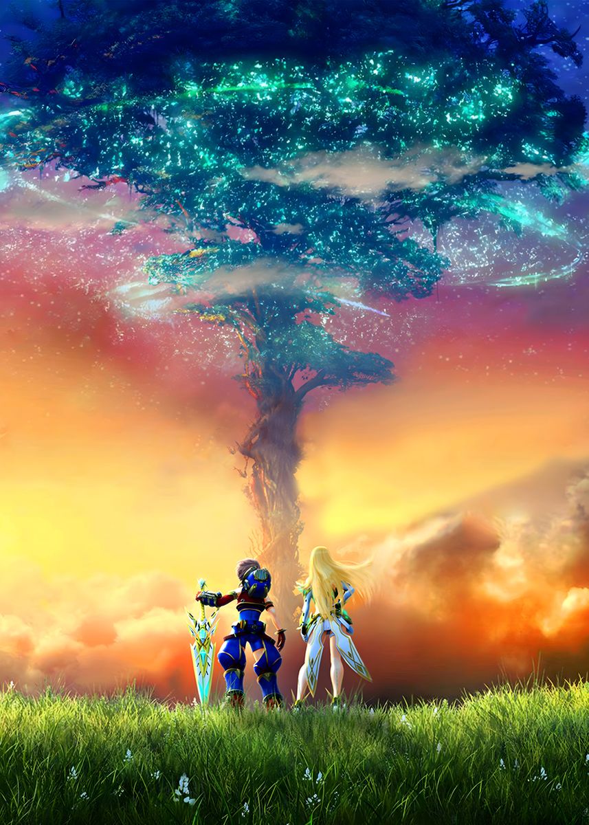 'xenoblade' Poster, picture, metal print, paint by Andi klaw | Displate