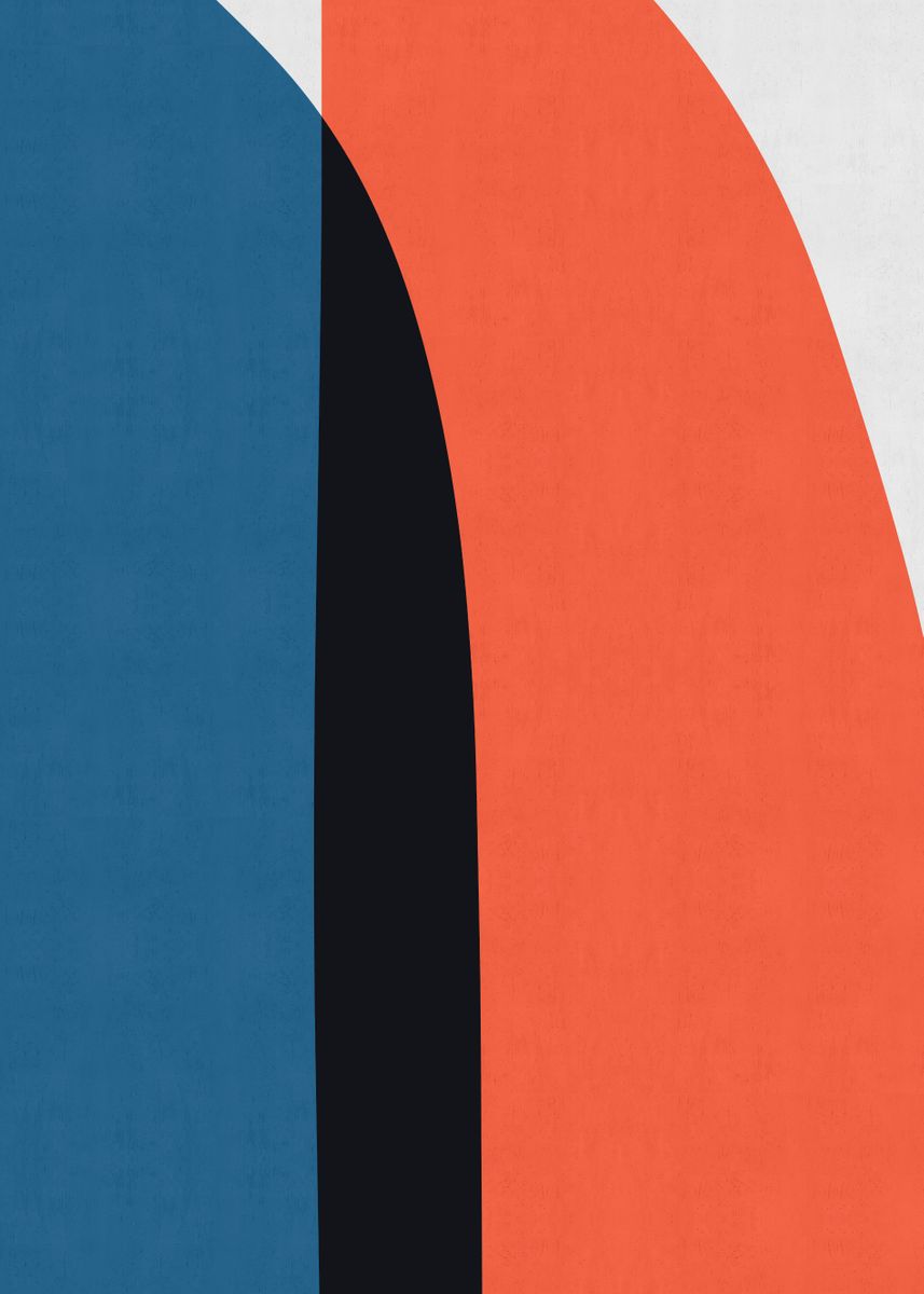 'Blue and red art 3' Poster, picture, metal print, paint by Vitor Costa ...