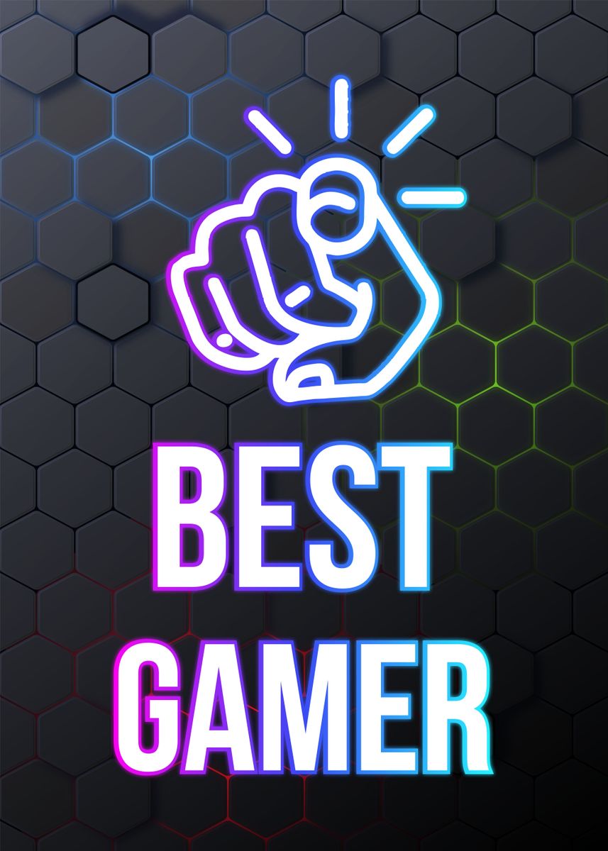 'The best gamer' Poster, picture, metal print, paint by Top Collection ...