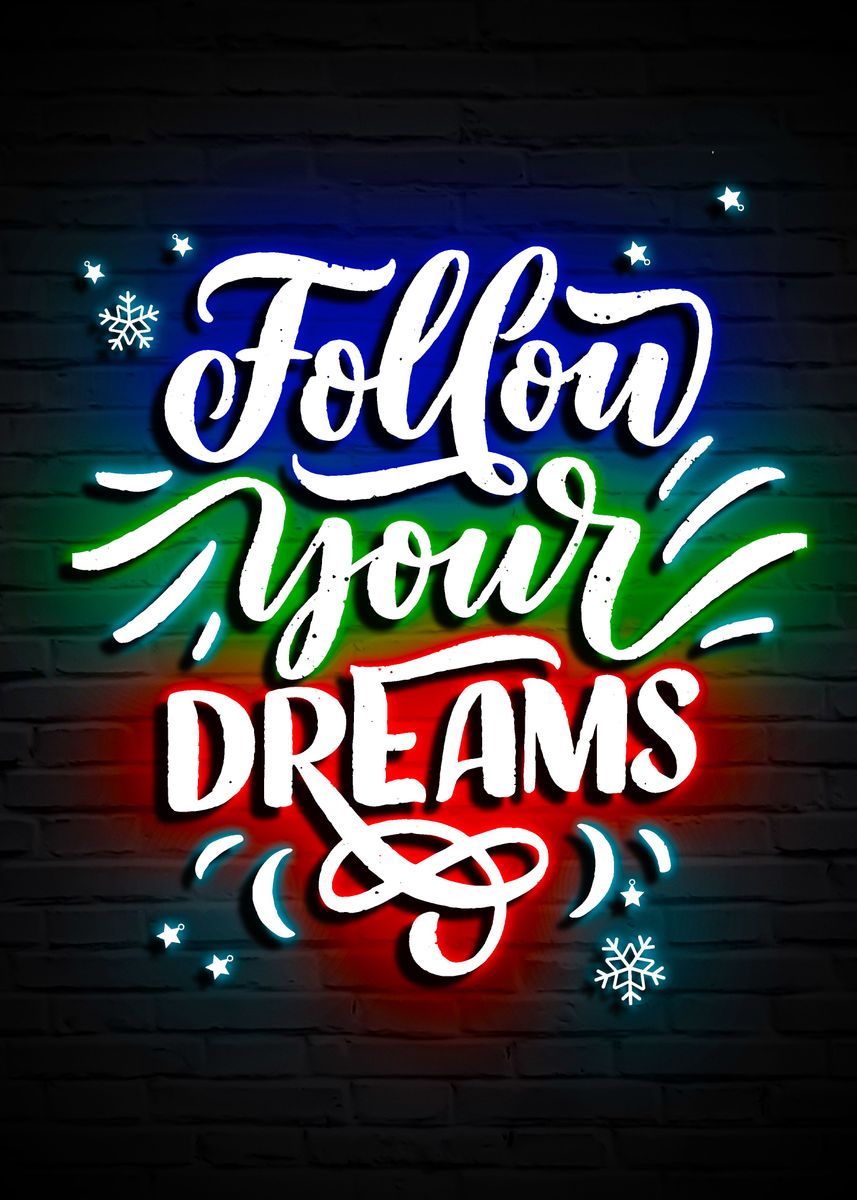 'neon art' Poster, picture, metal print, paint by erma wati | Displate