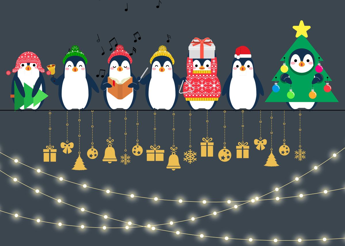 'christmas penguin' Poster by MrNguyen HaTang | Displate