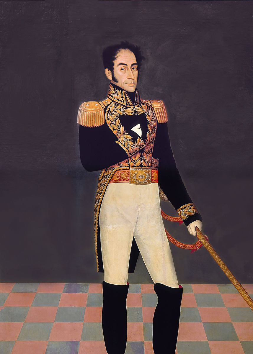 'Simon Bolivar' Poster, picture, metal print, paint by anamaria tudor ...