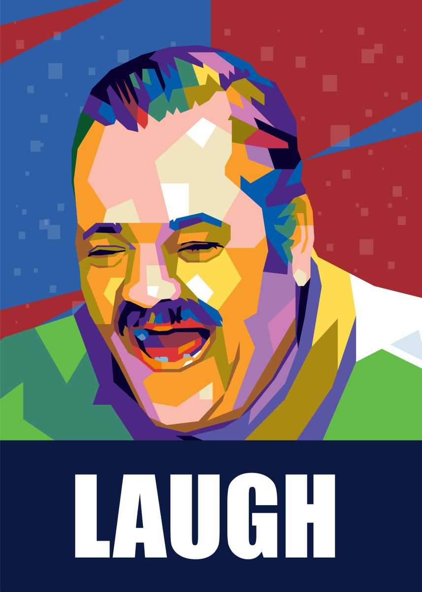 'laugh of loud meme' Poster, picture, metal print, paint by New ...