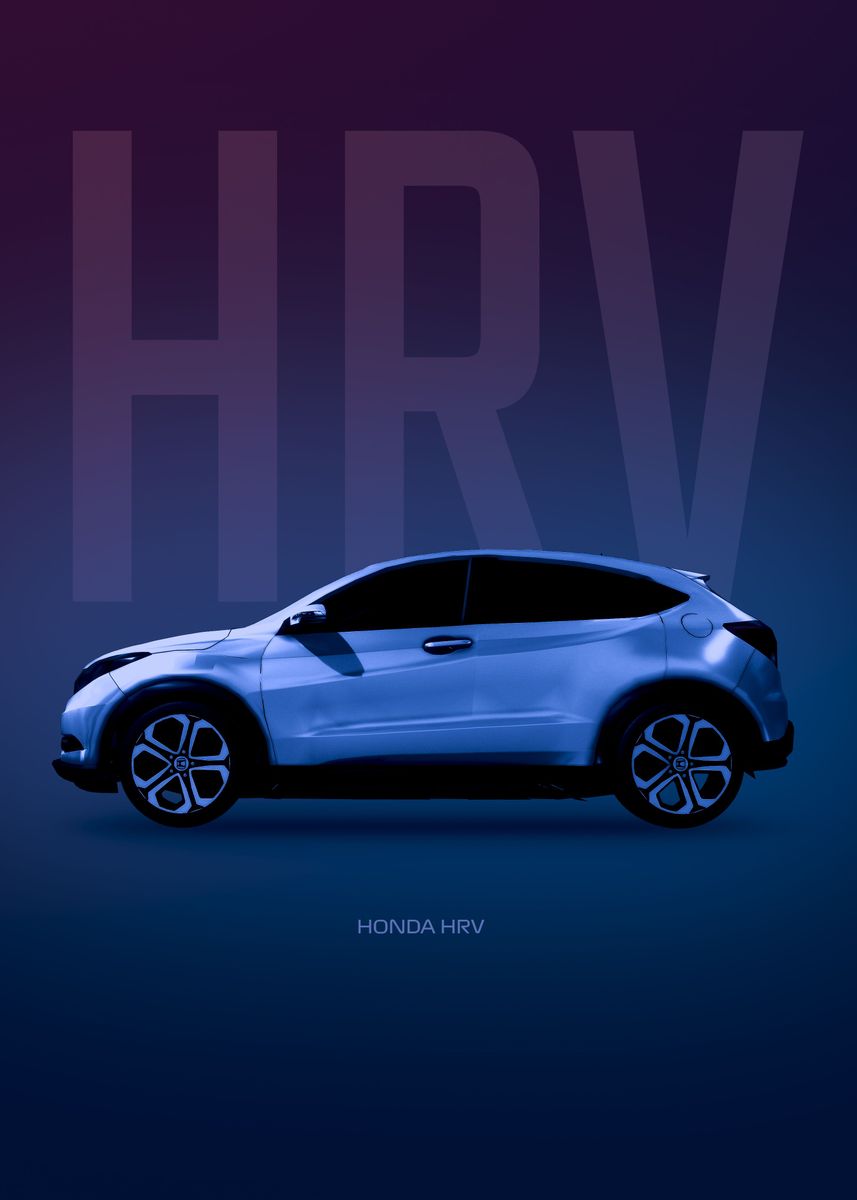 'Honda HRV' Poster, picture, metal print, paint by Basues | Displate