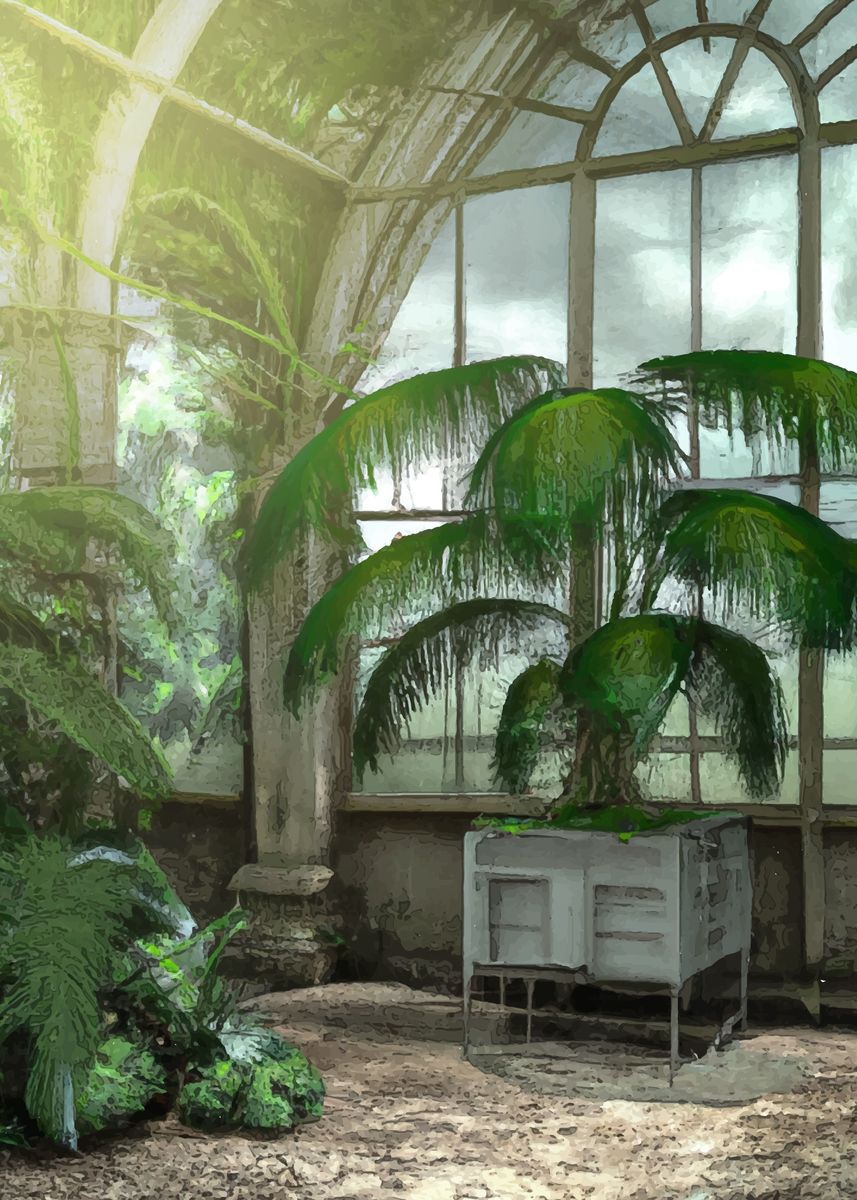 'Greenhouse window' Poster, picture, metal print, paint by Jak Wspak ...