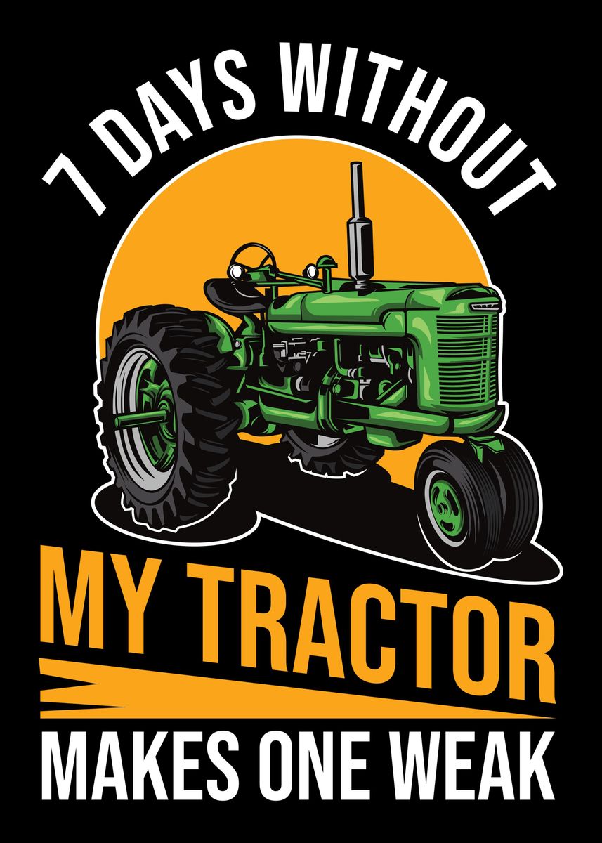 'Farming Tractor' Poster, picture, metal print, paint by BobbyBubble ...