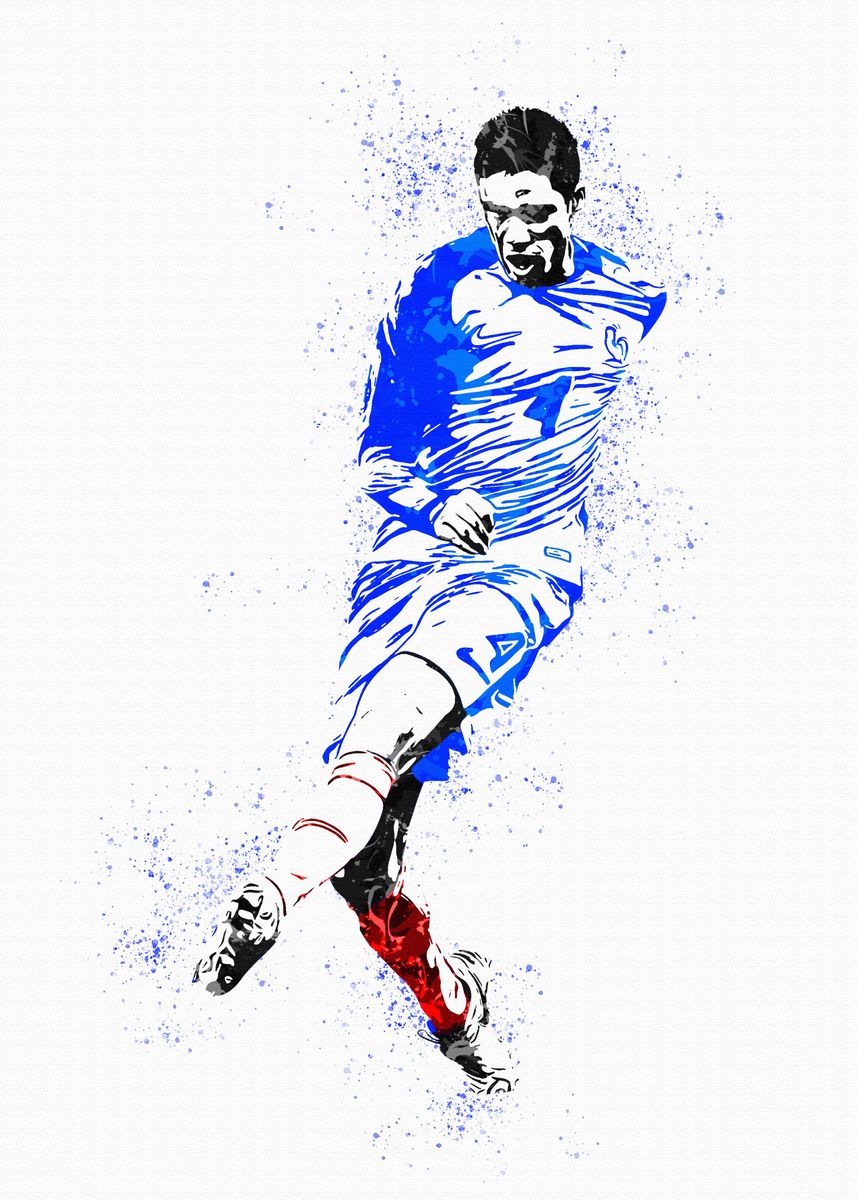 'Varane France Abstract' Poster, picture, metal print, paint by Brock ...