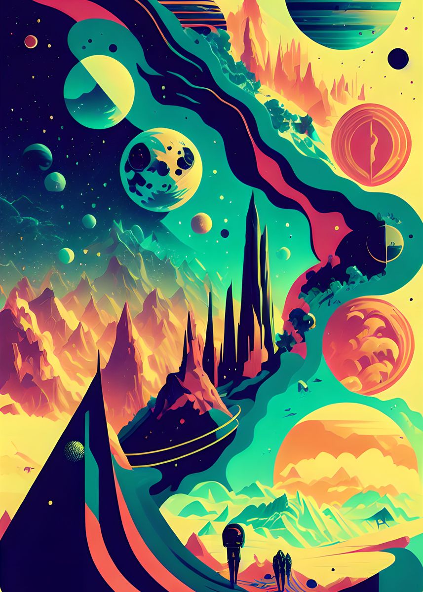 'Alien Planet' Poster, picture, metal print, paint by Lukasz Kobylka ...